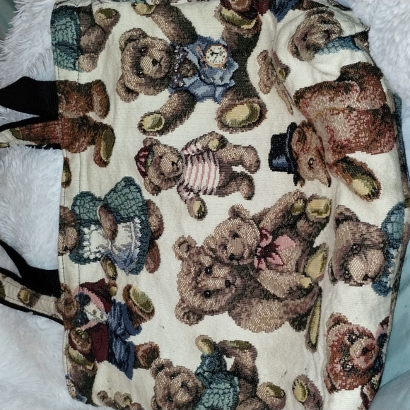 Bags | Vintage Handmade Teddy Bear Canvas Tote | Poshmark